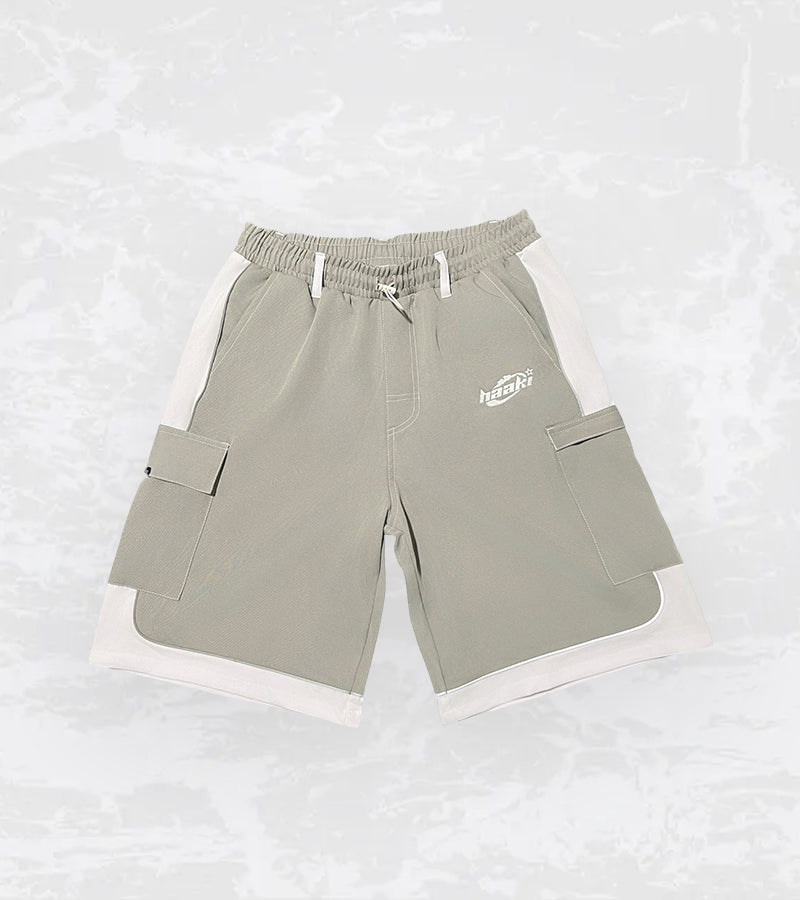 Nylon Cargo Shorts Reflective Piping – haaki
